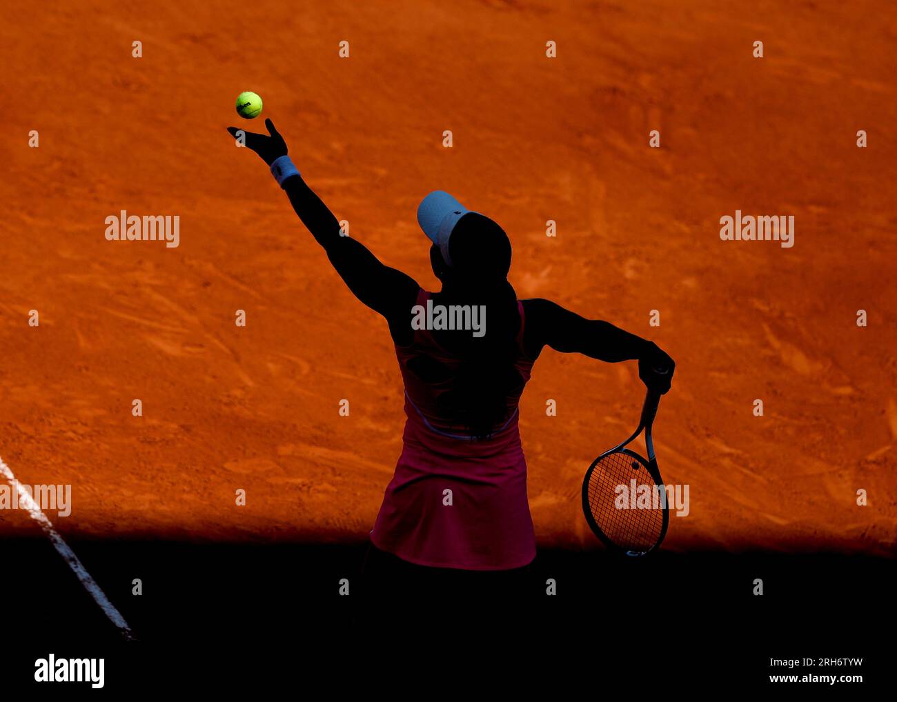 American tennis player Sloane Stephens in action at the French Open ...