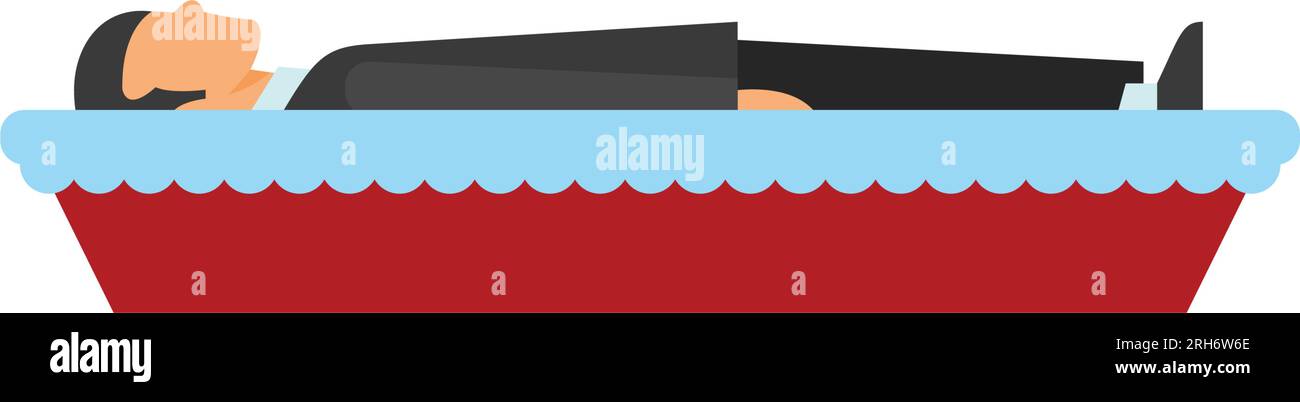 Coffin with dead man icon Stock Vector Image & Art - Alamy