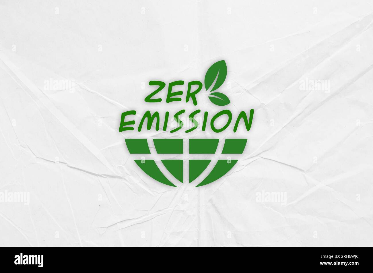 zero emission sign on white background Stock Photo - Alamy