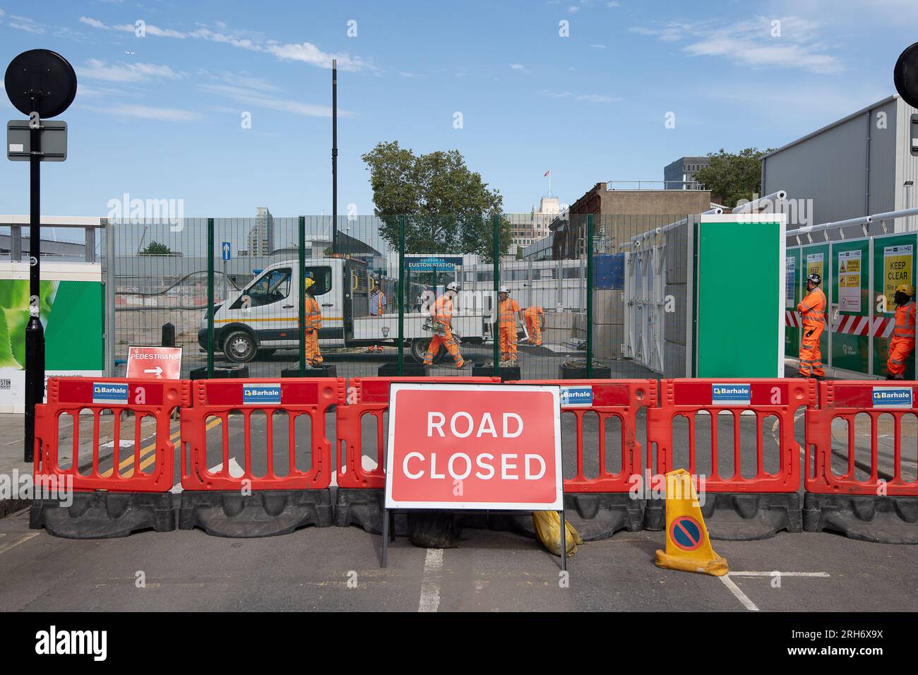 Camden, London, UK. 10th August, 2023. One of the HS2 High Speed Rail ...