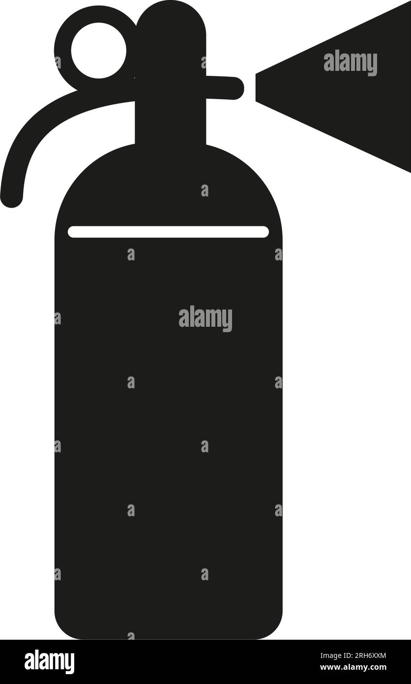 Spraying fire extinguisher Cut Out Stock Images & Pictures - Alamy