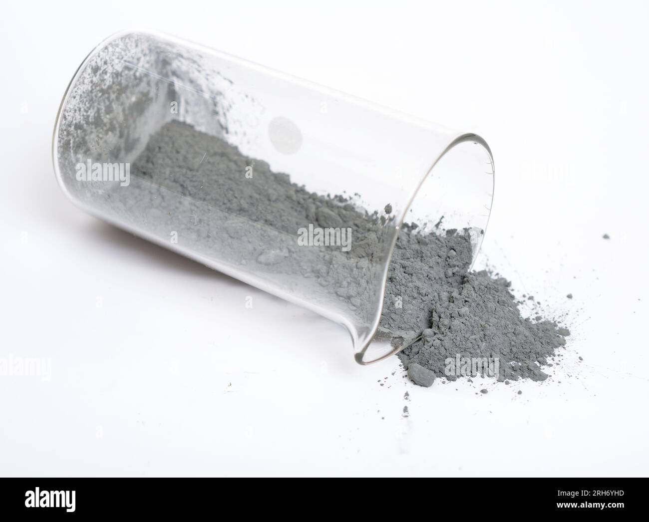 Metallic Zinc Zn powder. On white background Stock Photo - Alamy