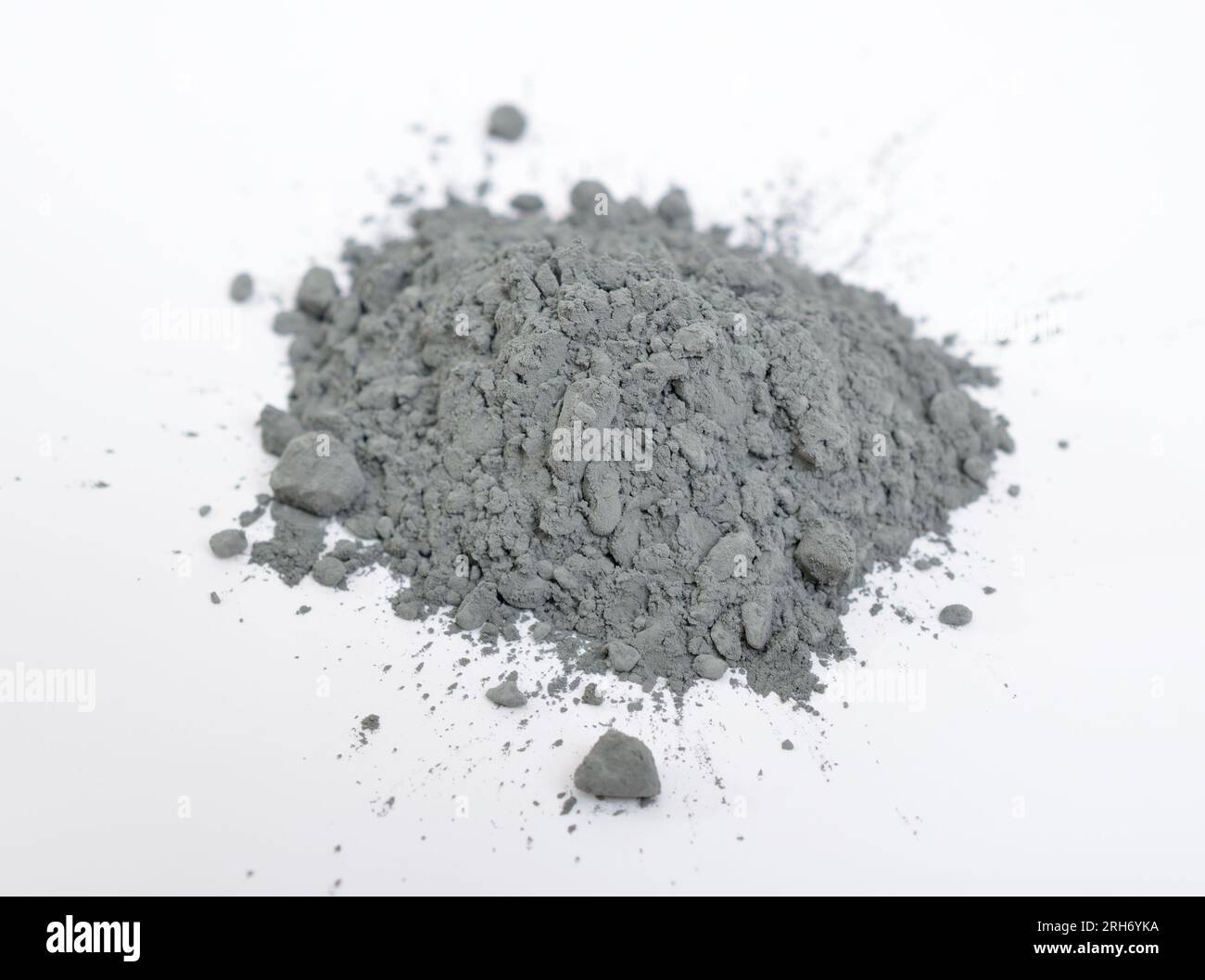 Metallic Zinc Zn powder. On white background Stock Photo - Alamy