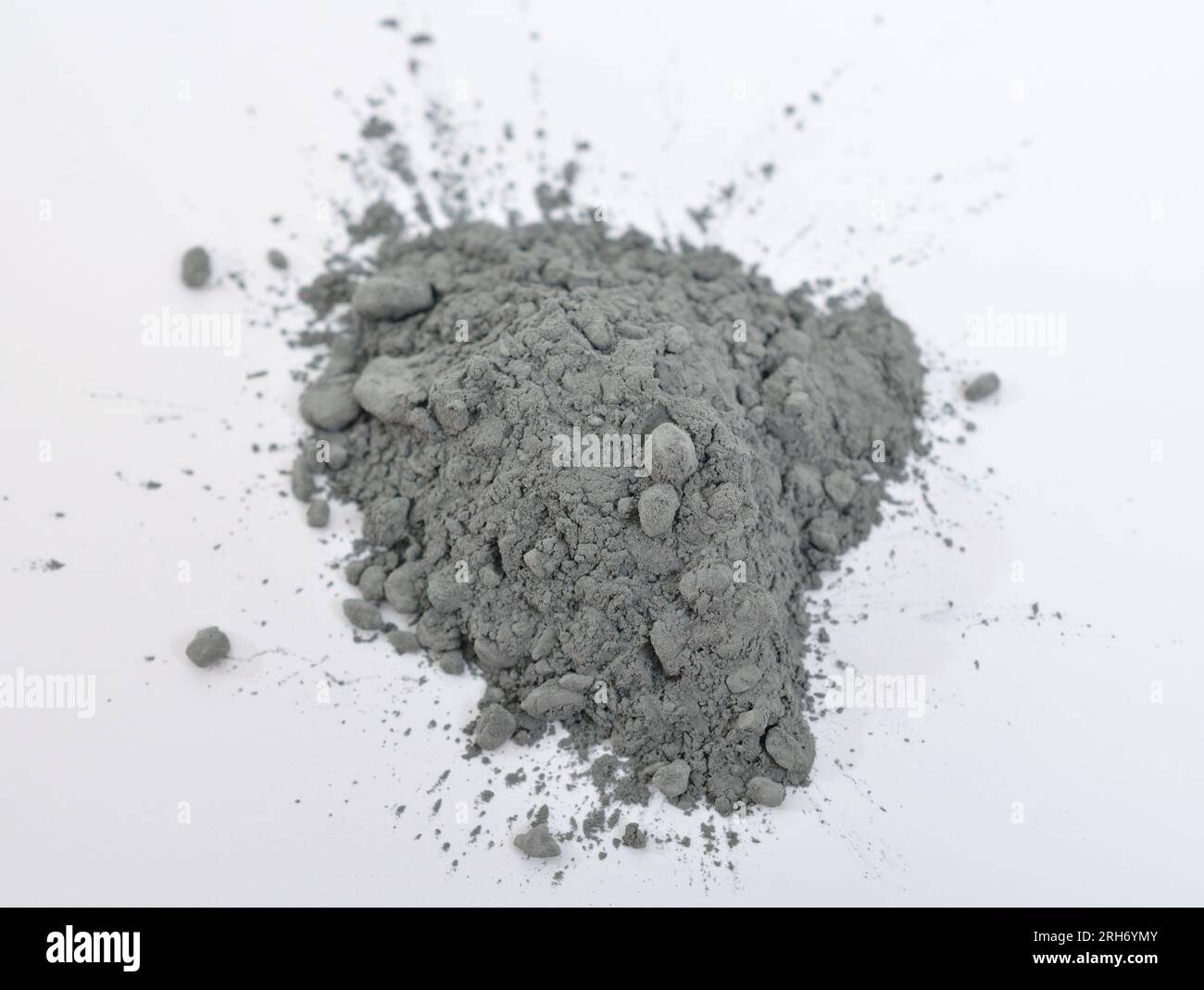 Metallic Zinc Zn powder. On white background Stock Photo - Alamy