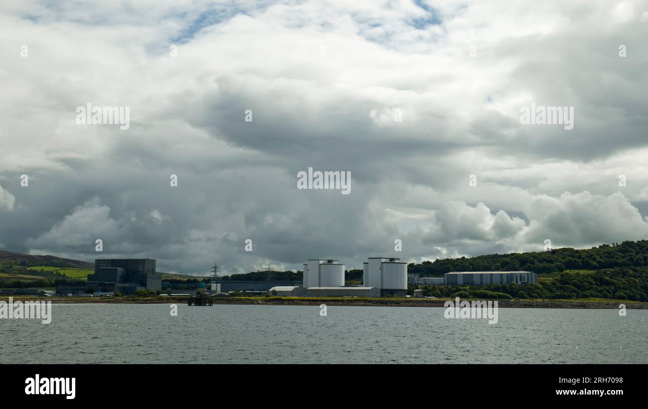 Hunterston A and B shut down nuclear power stations near Largs on the ...