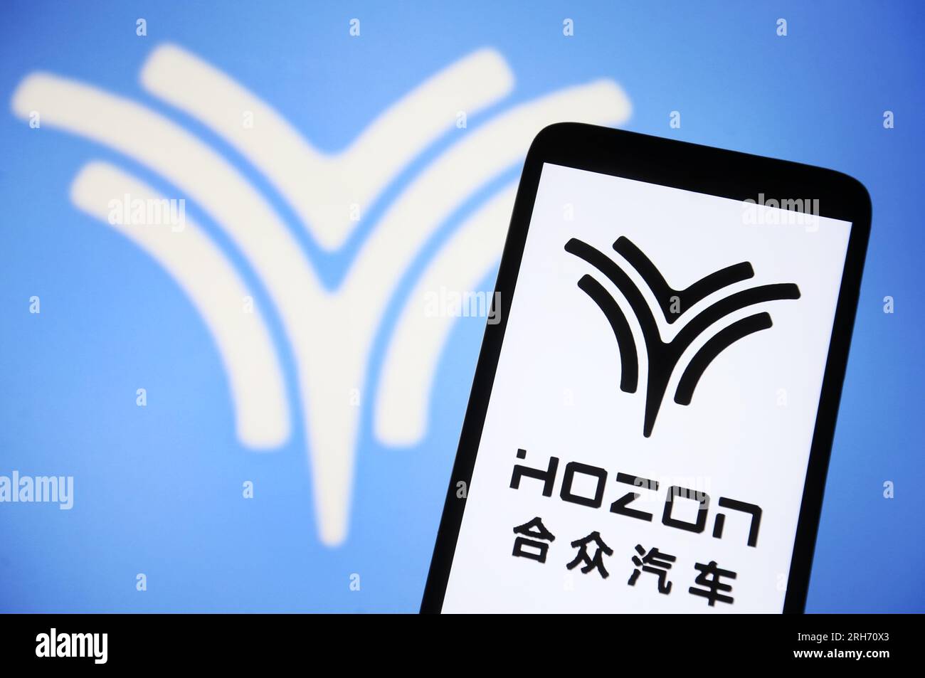 Ukraine. 14th Aug, 2023. In this photo illustration, Hozon Auto logo is ...