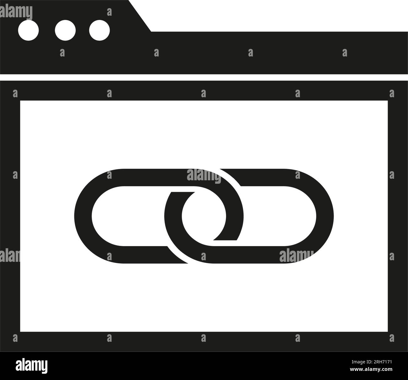 Linked clips on screen as connection icon Stock Vector Image & Art - Alamy