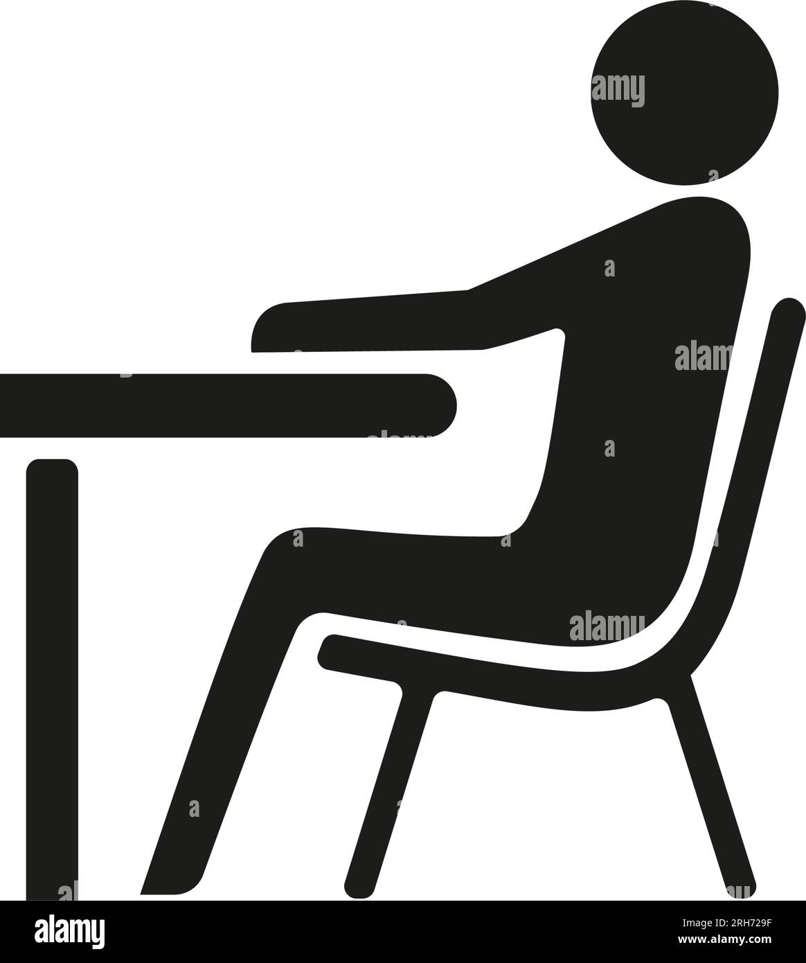 Vector logo sitting chair man hi-res stock photography and images - Alamy