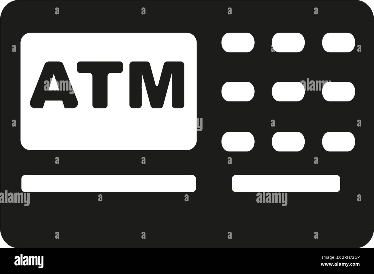 ATM screen with keypad simple icon Stock Vector Image & Art - Alamy