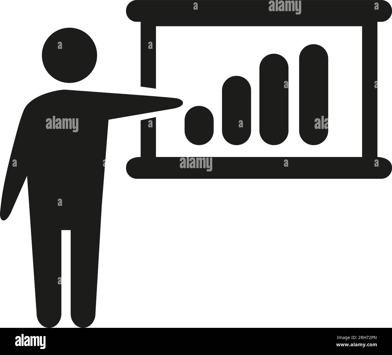 Pointer with chart icon Stock Vector Image & Art - Alamy