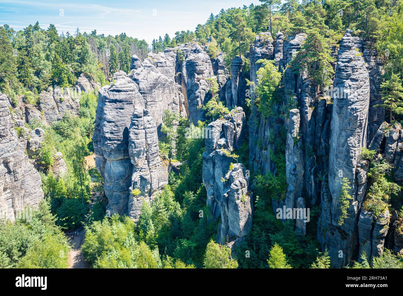 Dramatic landscape of Prachov Rocks in Bohemia, Czechia Stock Photo - Alamy