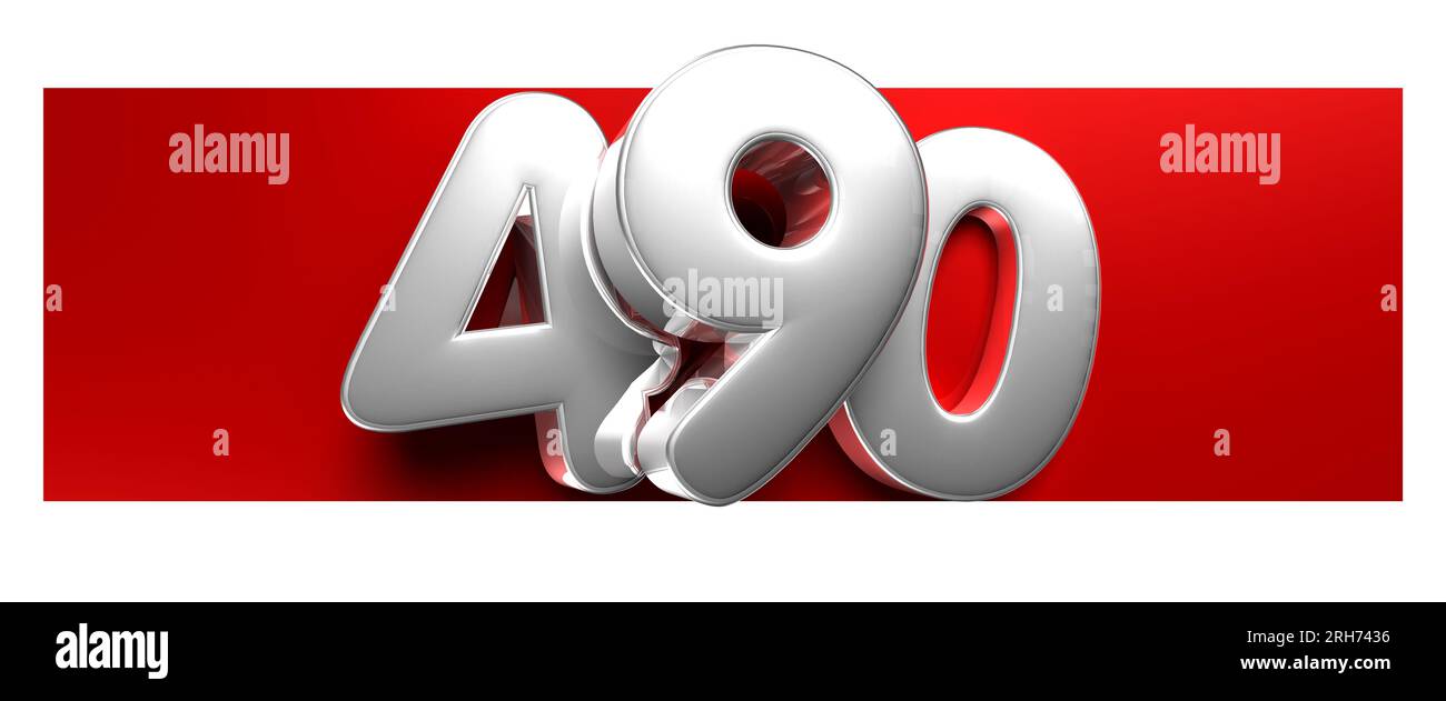 3d number 490 hi-res stock photography and images - Alamy