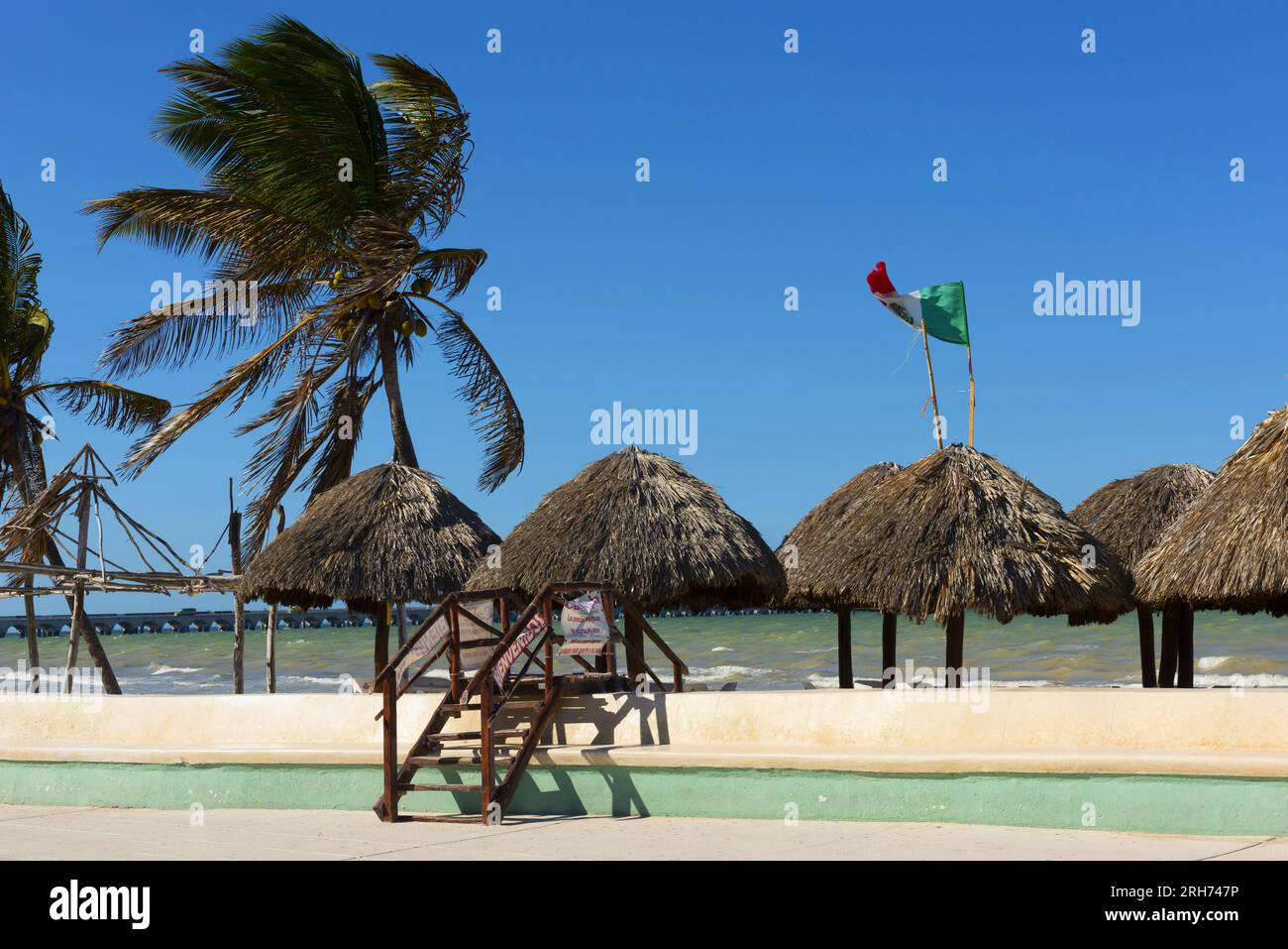 Coastal promenade in Progreso, Mexico Stock Photo - Alamy