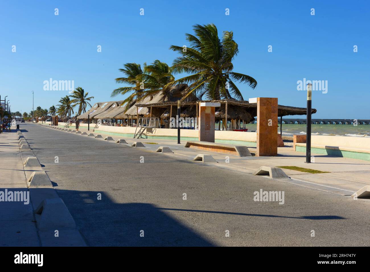 Coastal promenade in Progreso, Mexico Stock Photo - Alamy