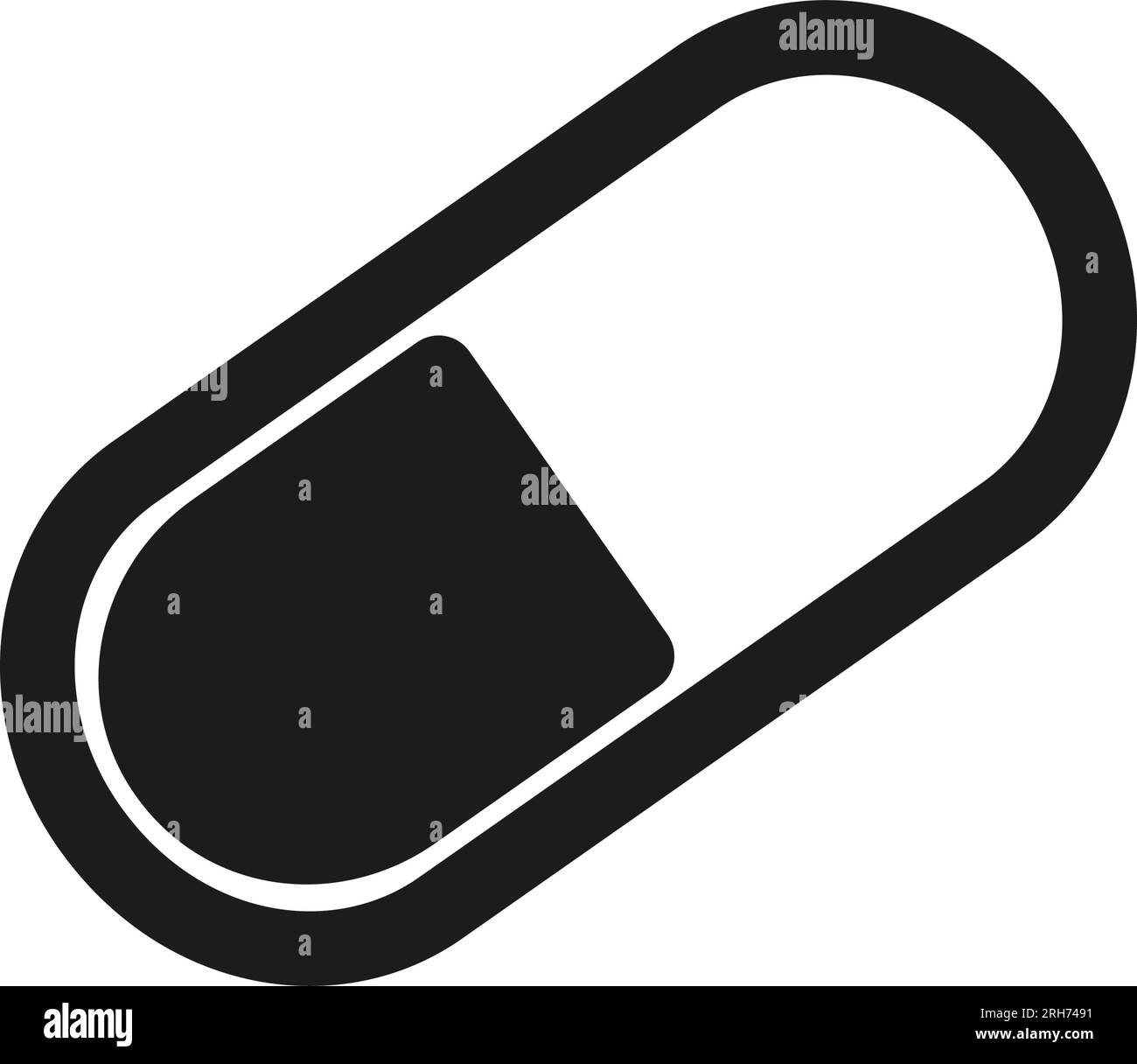 Black and white pill icon Stock Vector Image & Art - Alamy