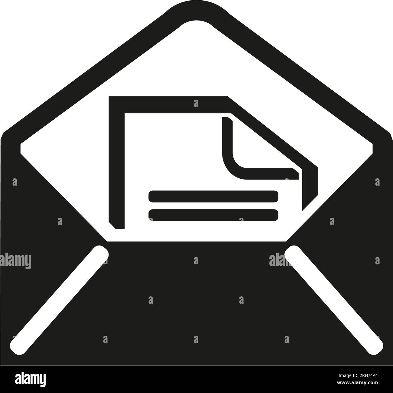 Letter in envelope simple icon Stock Vector Image & Art - Alamy