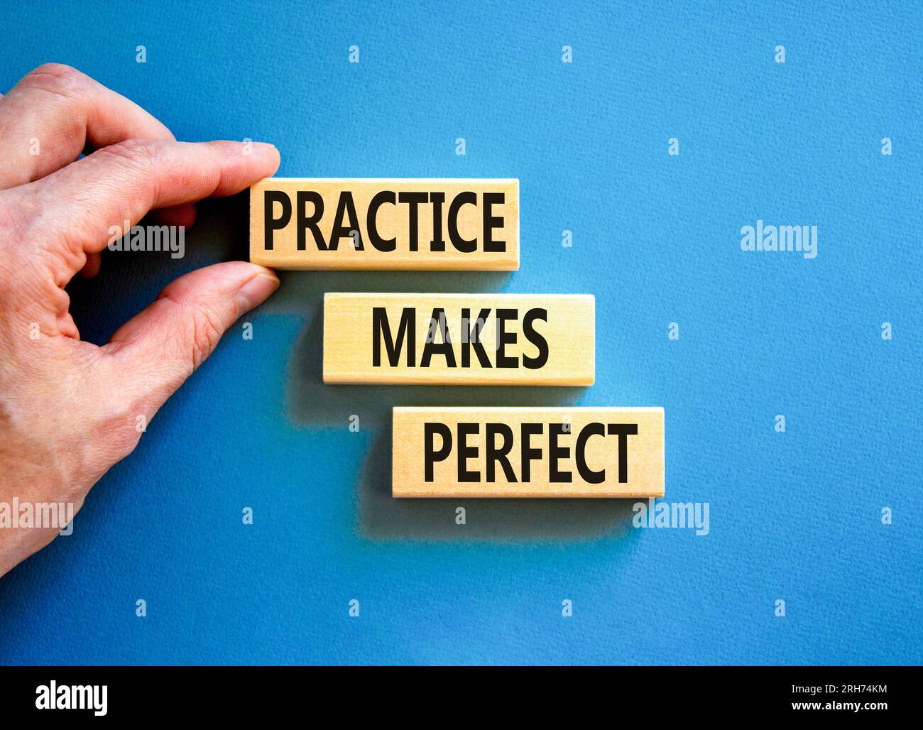 Practice makes perfect symbol. Concept words Practice makes perfect on ...