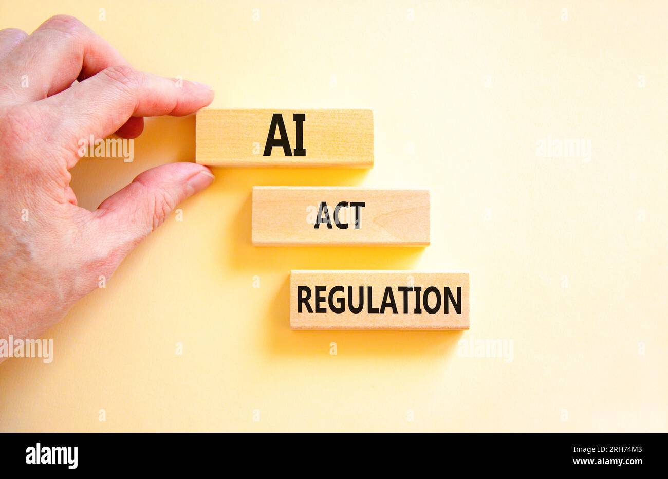 AI act regulation symbol. Concept words AI artificial intelligence act ...