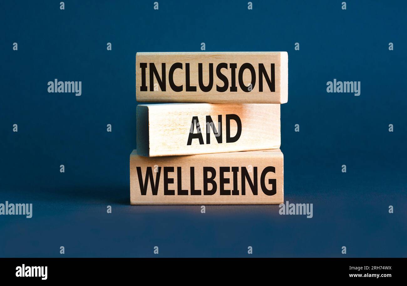 Inclusion and wellbeing symbol. Concept words Inclusion and wellbeing ...