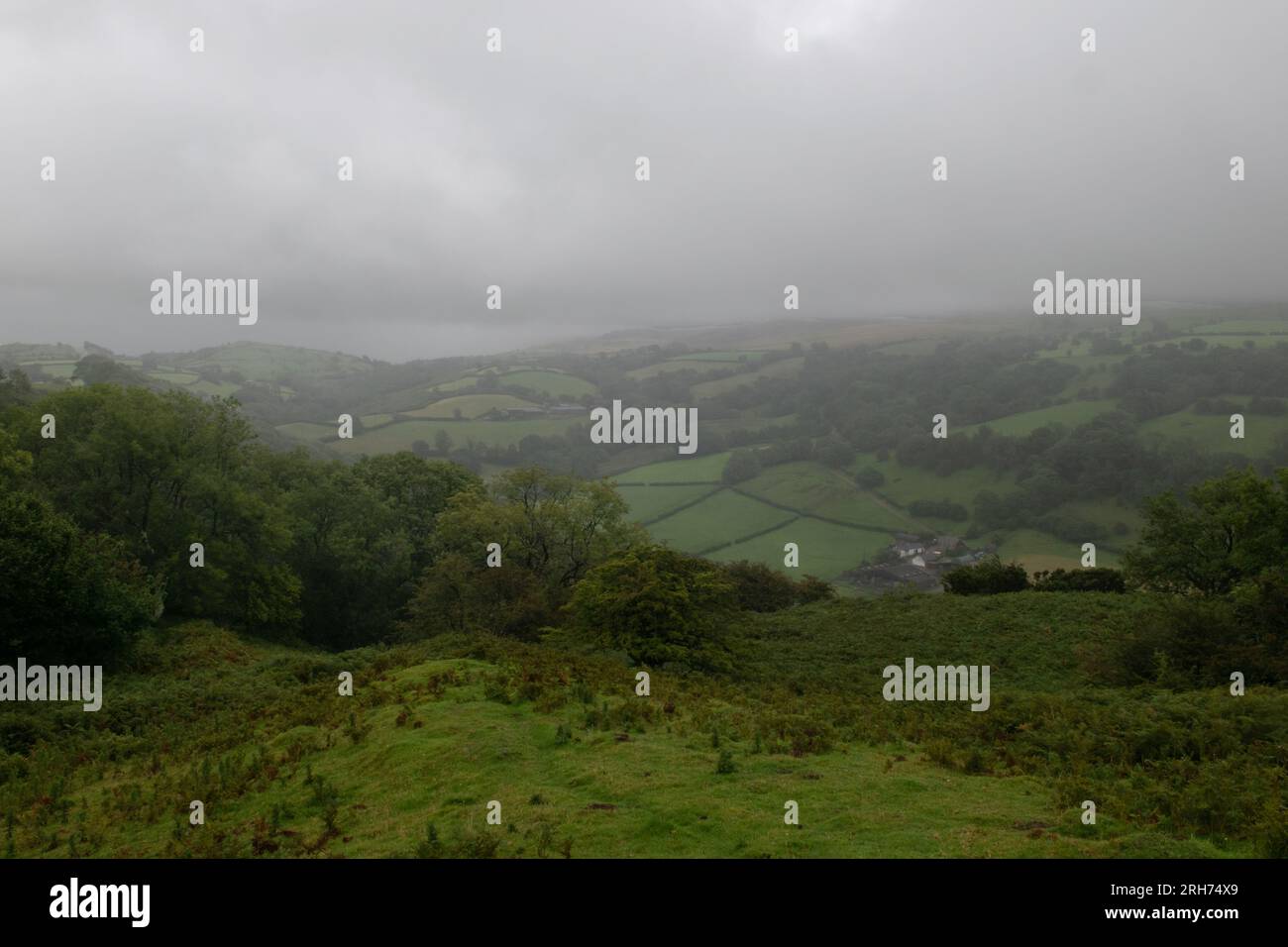 Rain in the Brecon Beacons National Park, Wales, UK Stock Photo - Alamy