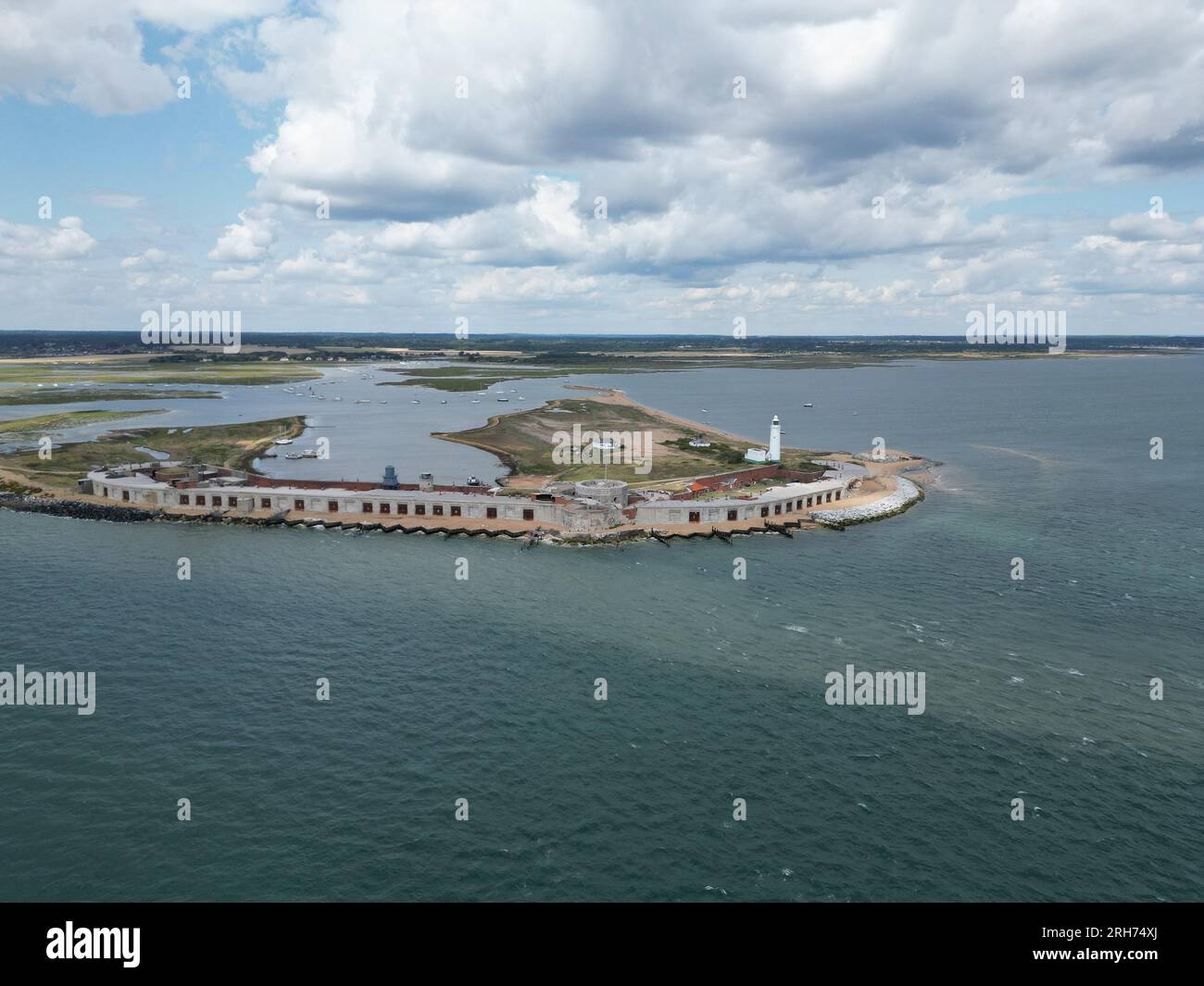 Hurst castle spit aerial hi-res stock photography and images - Alamy