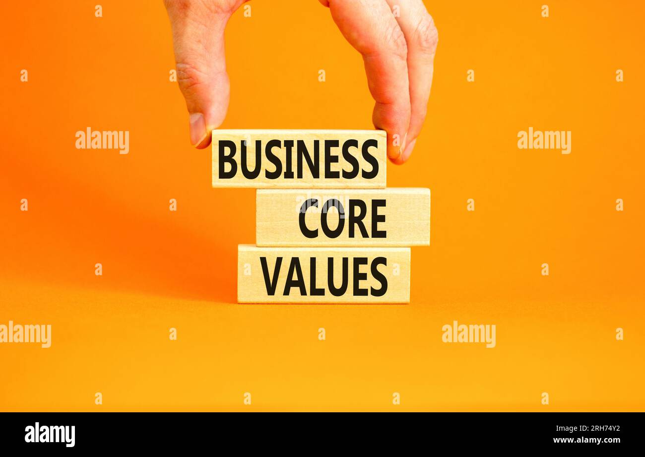 Business core values symbol. Concept words Business core values on ...