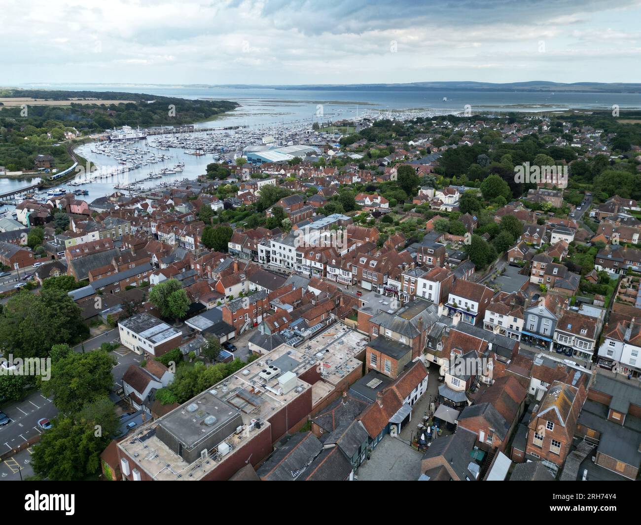 Aerial of lymington town hi-res stock photography and images - Alamy
