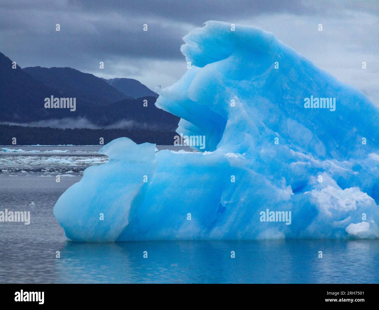Icebergs from the San Rafael Glacier in the San Rafael Lagoon in Laguna ...