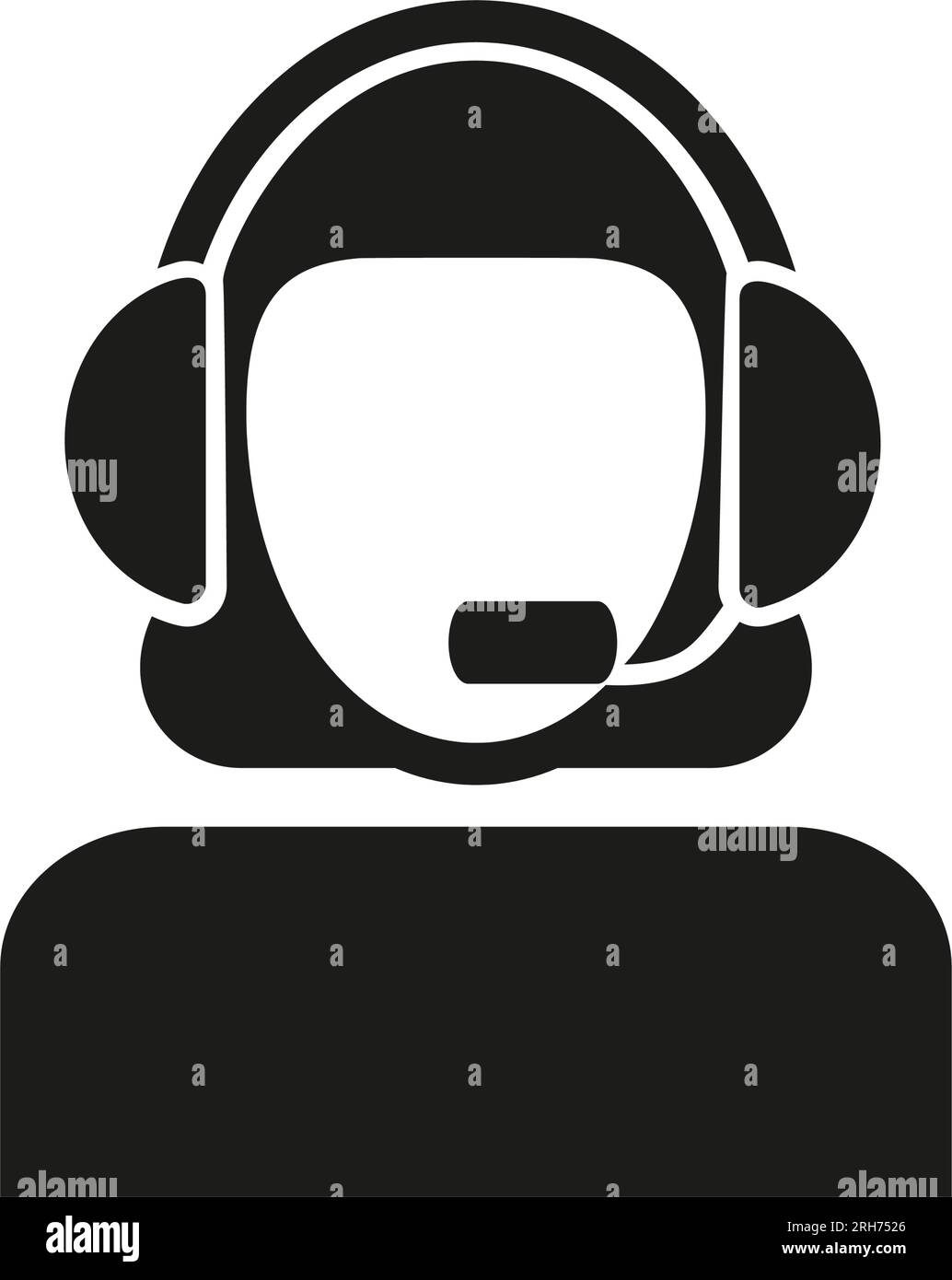 Hotline sign headphones call Cut Out Stock Images & Pictures - Alamy