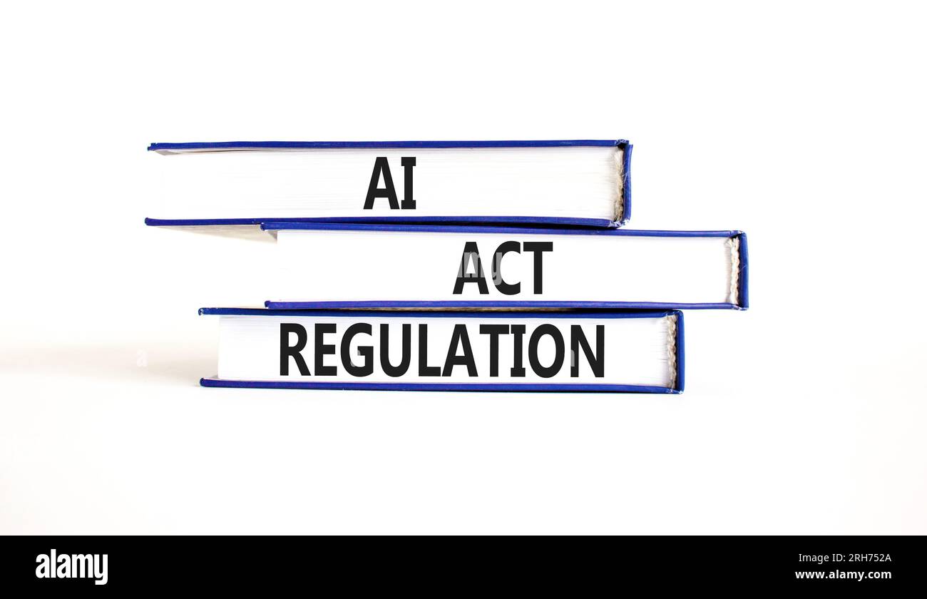AI act regulation symbol. Concept words AI artificial intelligence act ...