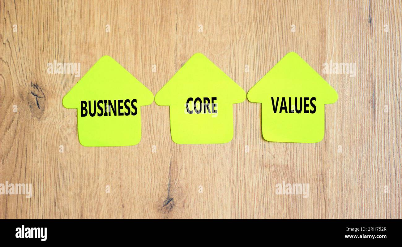 Business core values symbol. Concept words Business core values on ...