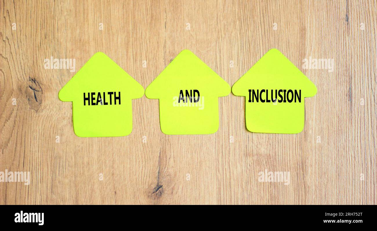 Health and inclusion symbol. Concept words Health and inclusion on ...