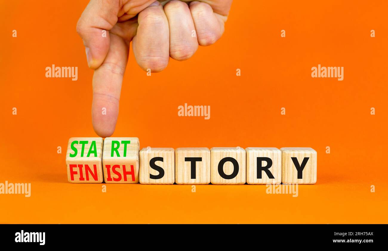 Start or finish story symbol. Concept words Start story and Finish ... Start or finish story symbol. Concept words Start story and Finish ...