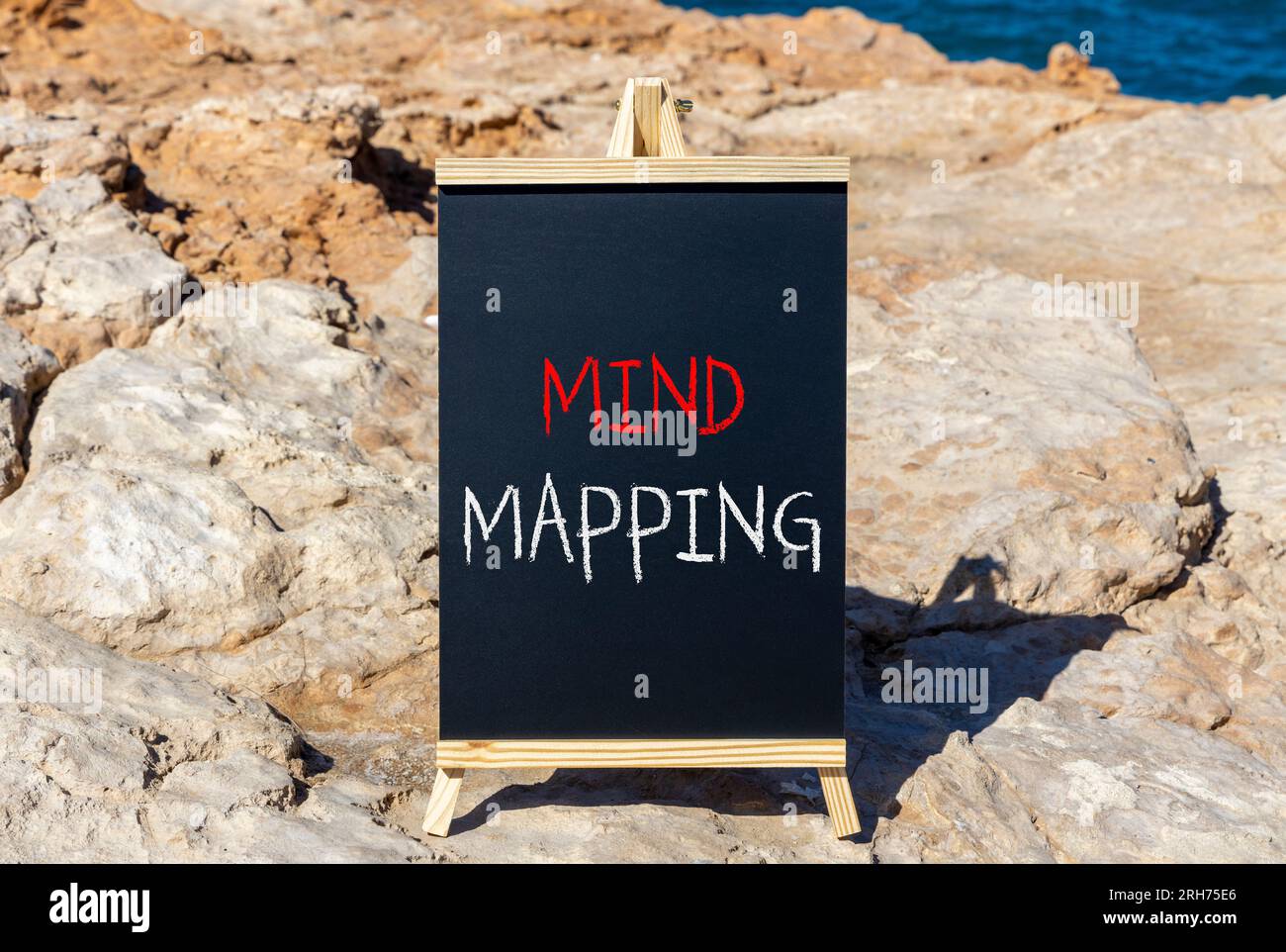 Mind mapping symbol. Concept words Mind mapping on beautiful black ...