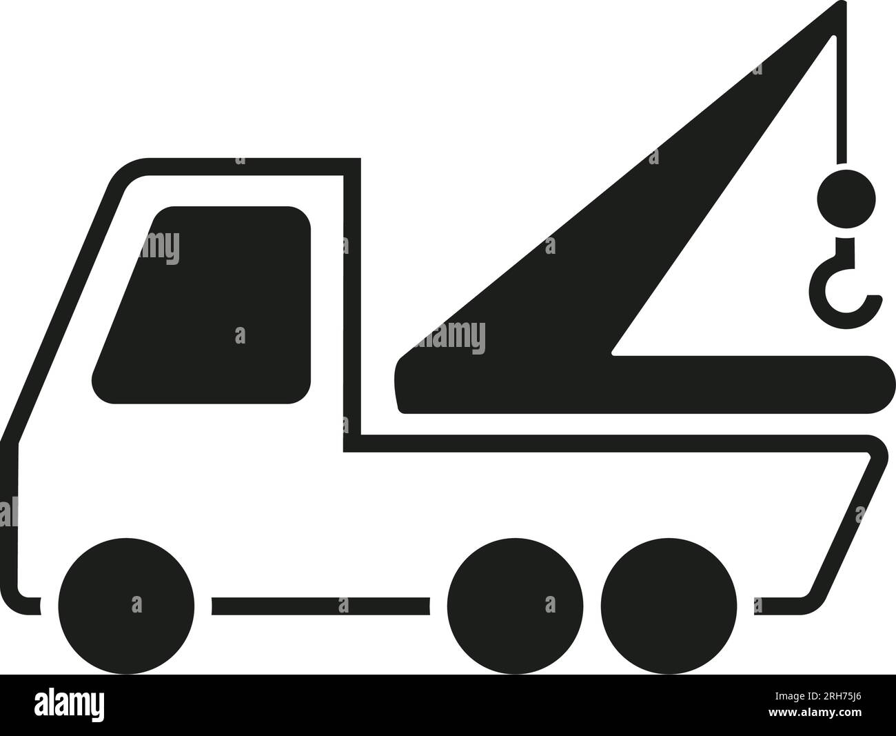 Mobile crane truck simple Cut Out Stock Images & Pictures - Alamy