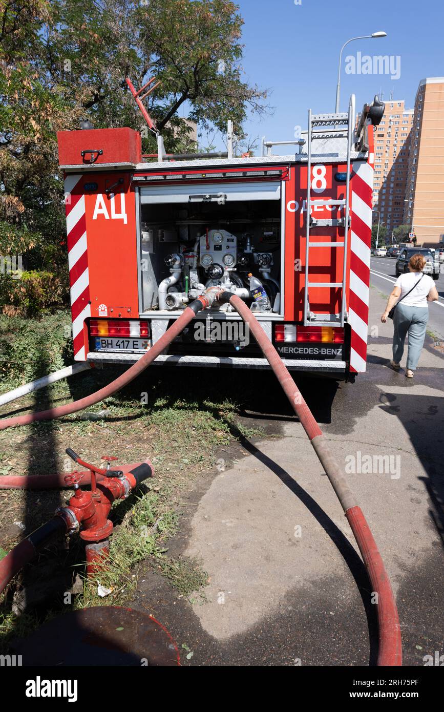 ODESSA UKRAINE-AUGUST 14, 2023: engineering control panel for water ...