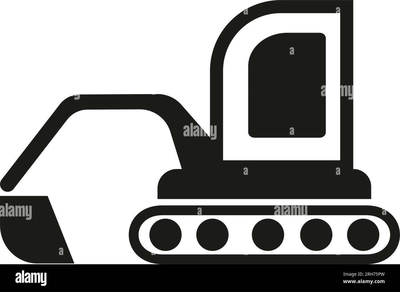 Excavator with loader icon Stock Vector Image & Art - Alamy