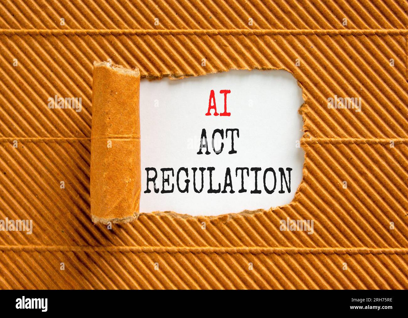 AI act regulation symbol. Concept words AI artificial intelligence act ...