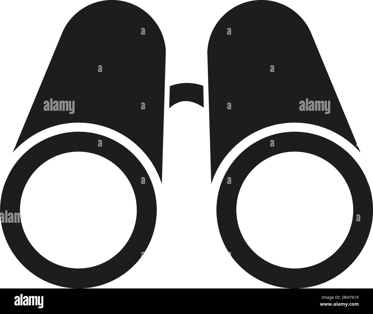 Flat web icon binocular Stock Vector Images - Alamy