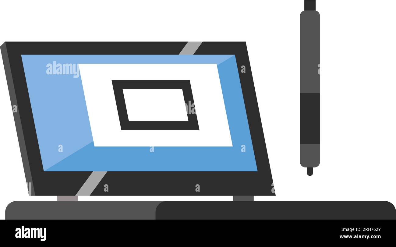 Tablet drawing app stylus Stock Vector Images - Alamy