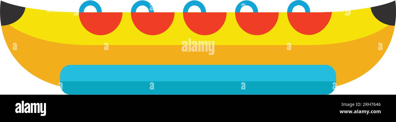 Yellow banana boat vector icon Stock Vector Image & Art - Alamy