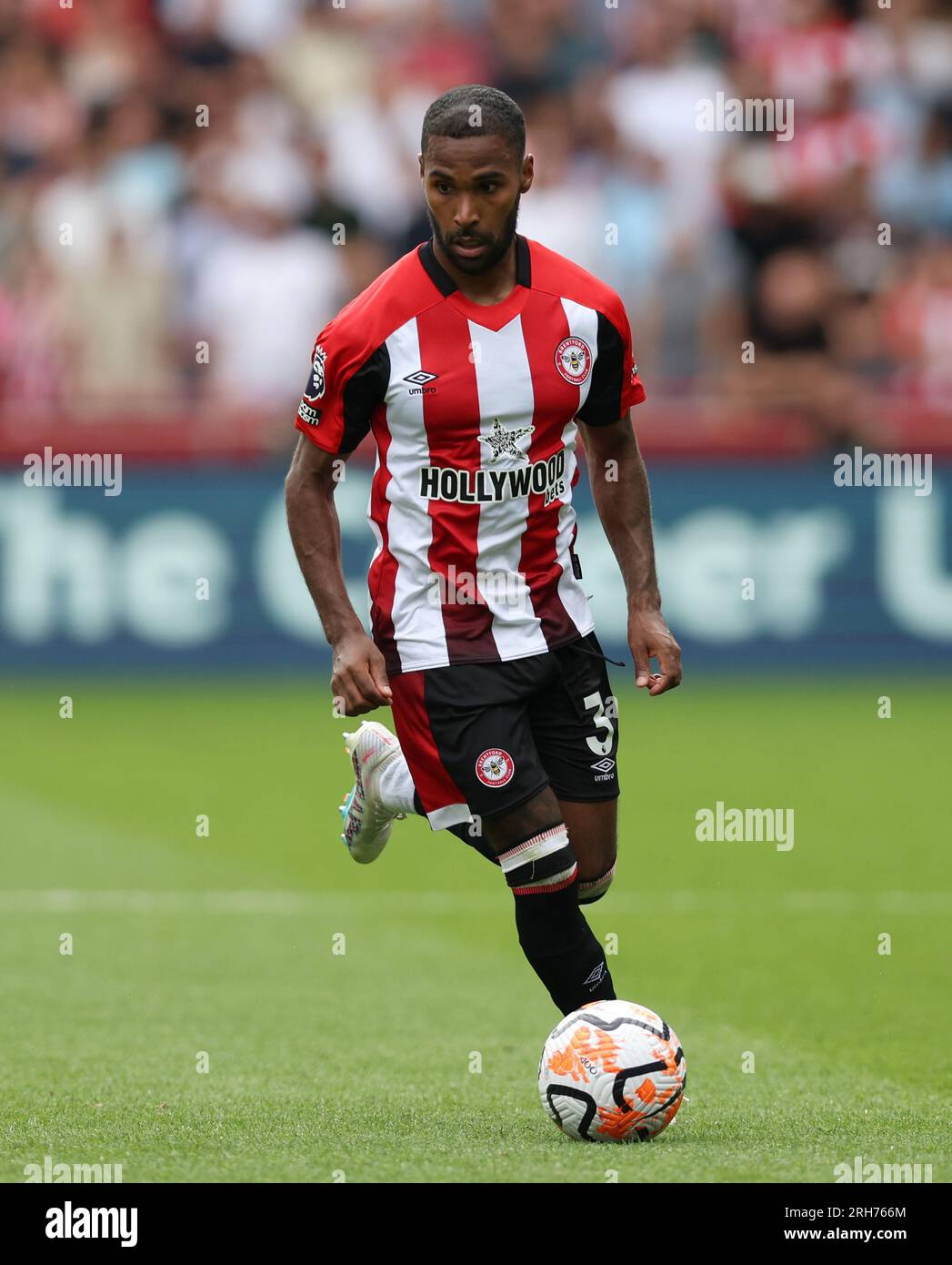 Brentford's Rico Henry in action during the Premier League match at the ...