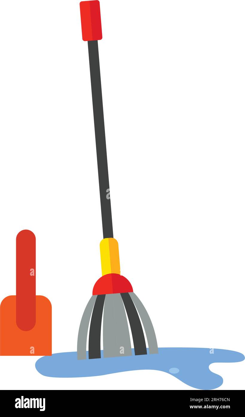 Mop cleaning garbage vector icon Stock Vector Image & Art - Alamy