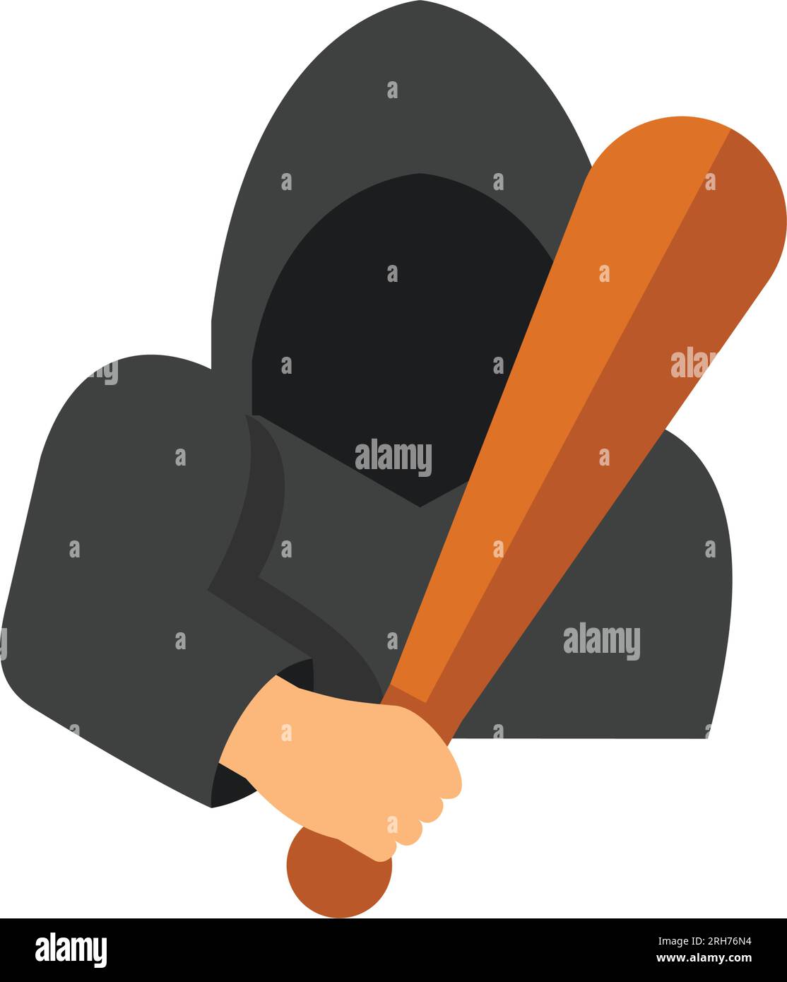 Hooligan with bat icon Stock Vector Image & Art - Alamy