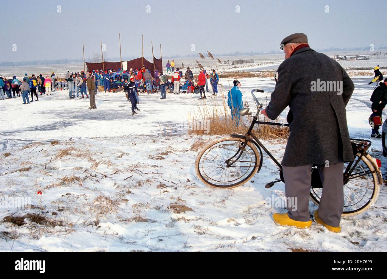 VINKEVEEN, HOLLAND- DECEMBER 12, 1993: Senior man with traditional ...