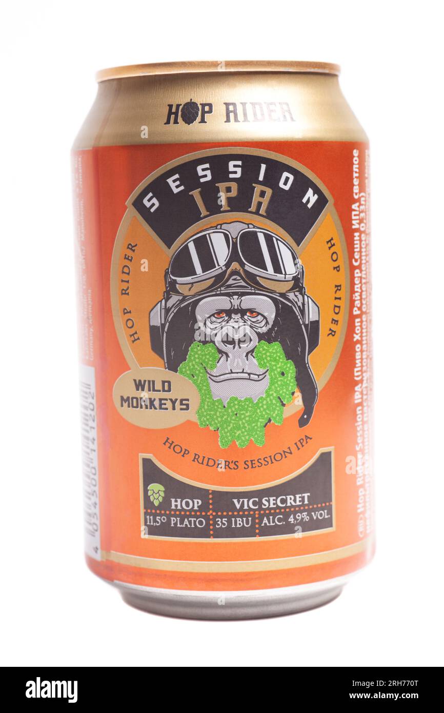Moscow, Russia, August 03, 2023: Hop Rider Session Ipa Wild Monkeys ...
