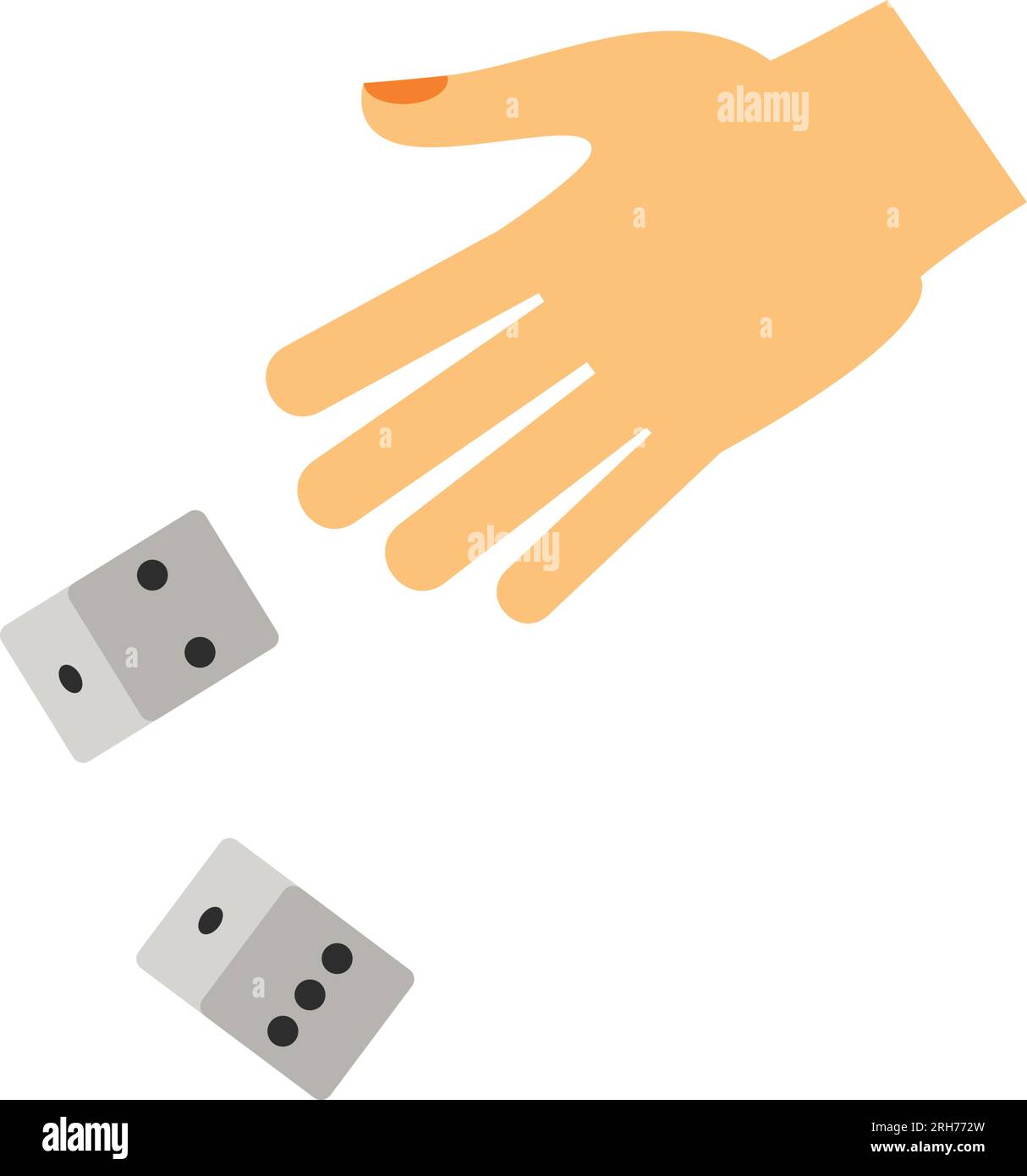 Hand throwing dice vector icon Stock Vector Image & Art - Alamy