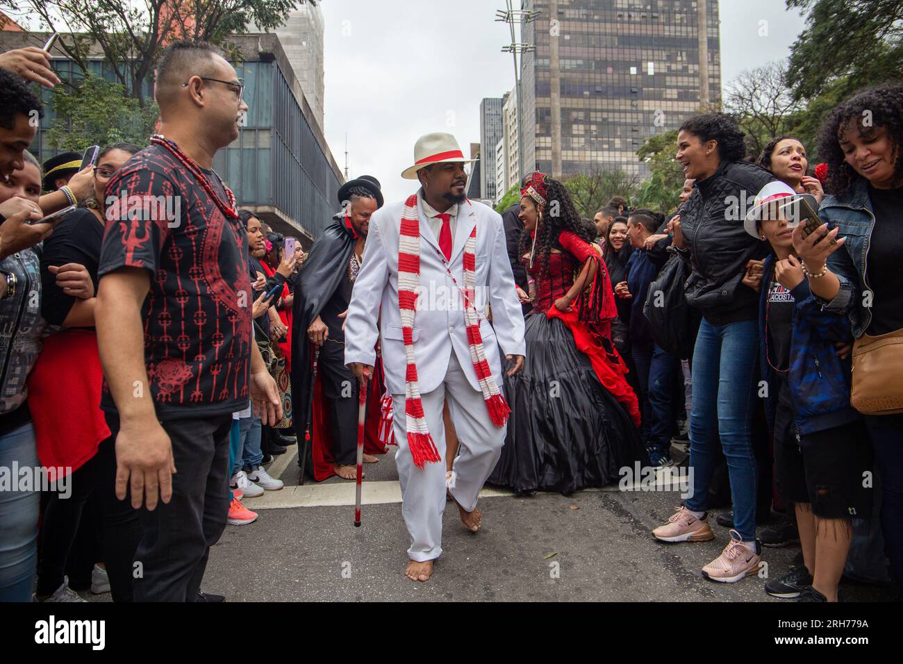 Sao Paulo, Sao Paulo, Brazil. 13th Aug, 2023. The first March for Exu ...