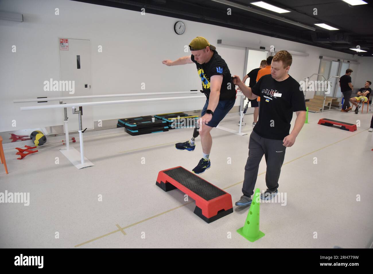 Lviv, Ukraine. 09th Aug, 2023. A Ukrainian military man exercises at ...