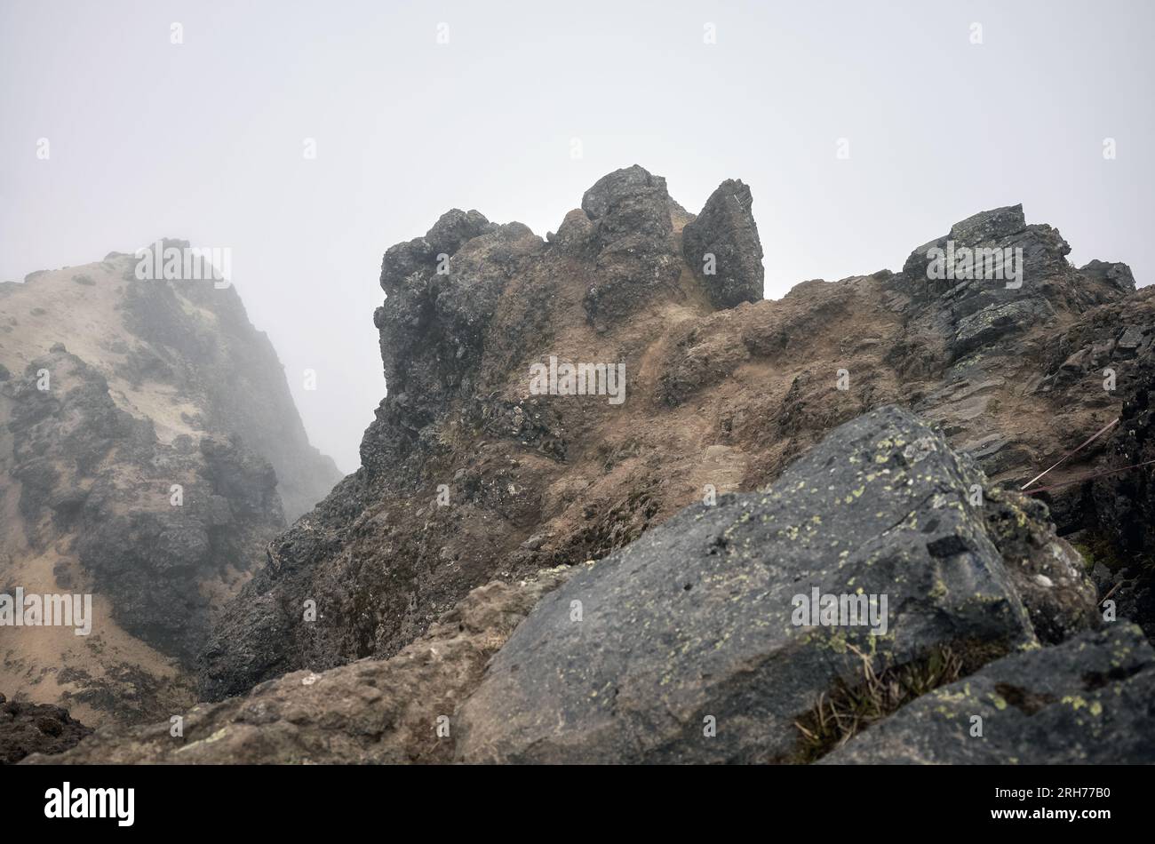 Summit of Ruminahui volcano, Cotopaxi National Park, Ecuador Stock ...